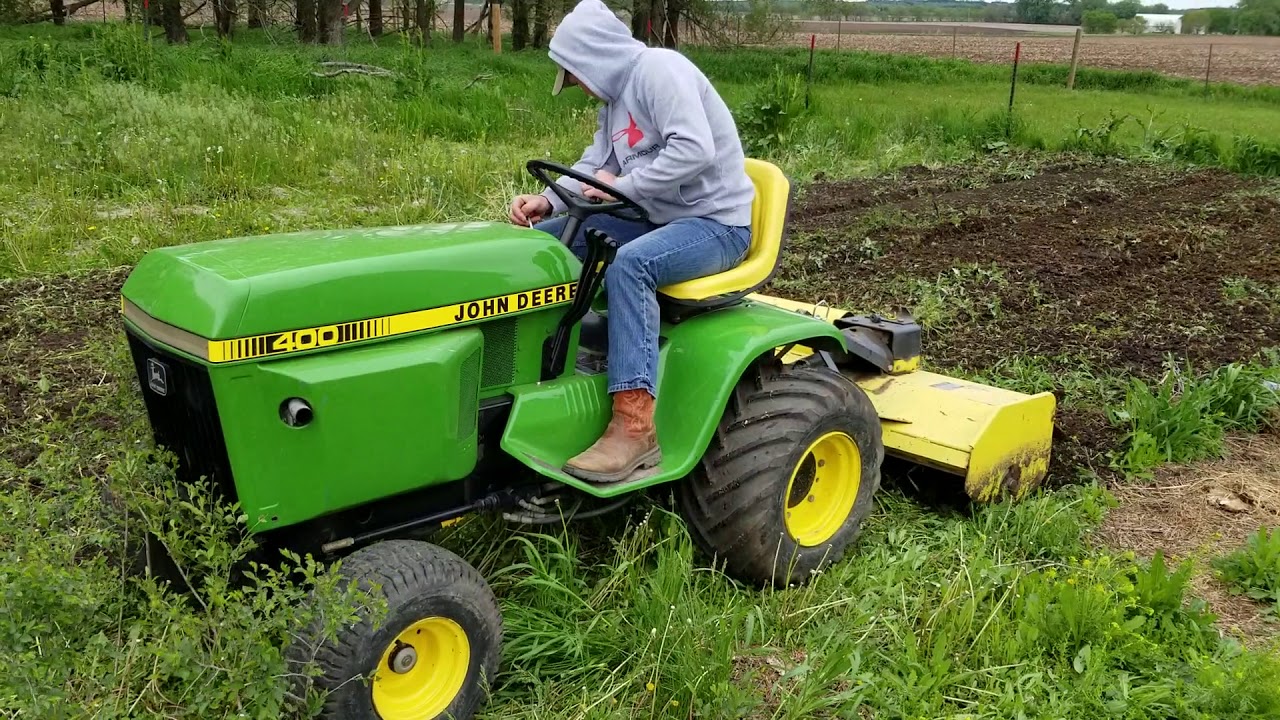 John Deere 400 Tilling - YouTube