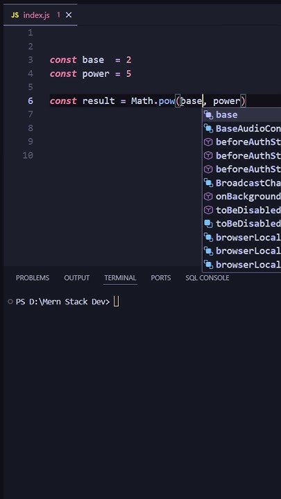 Pow Function In Javascript Mernstack Youtube