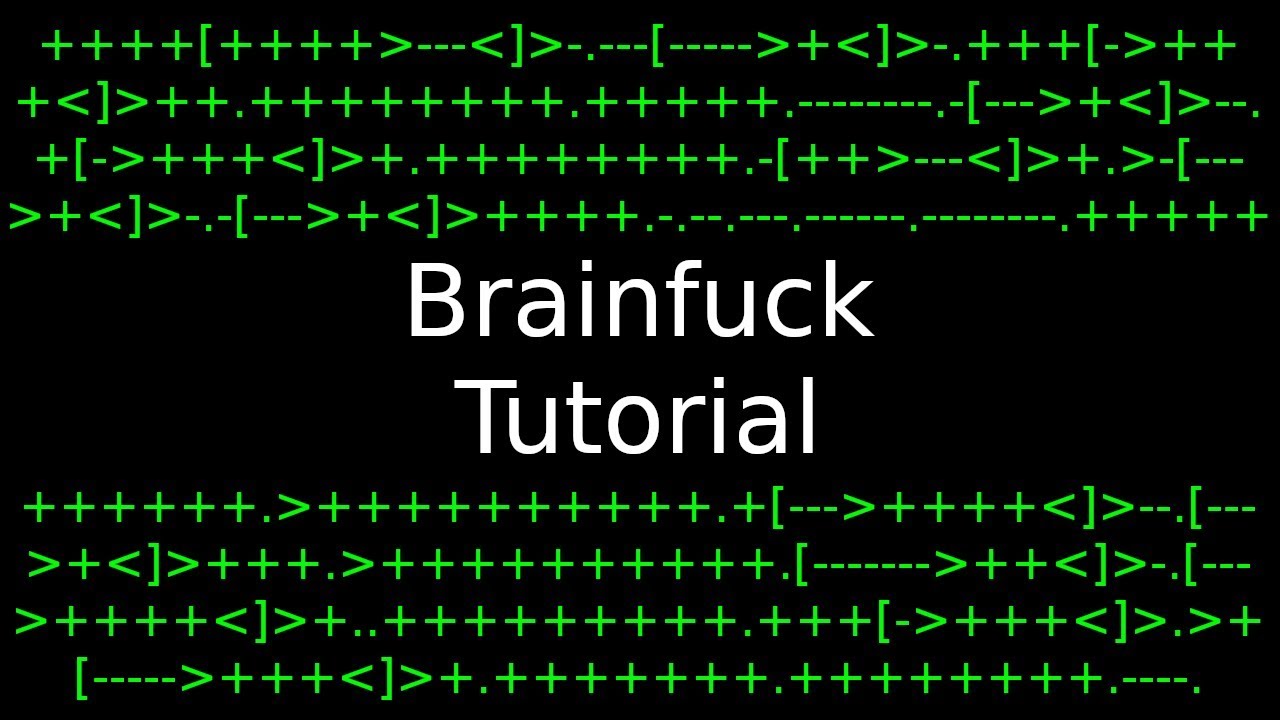 Brainfuck Tutorial Deutschgerman Youtube