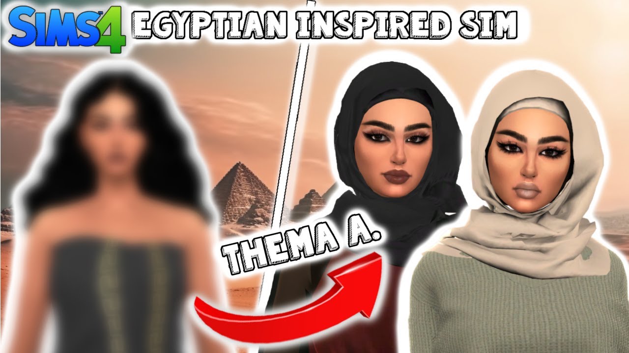 Egyptian Inspired Sim - Sims 4 CAS + CC Folder & Sim Download - YouTube