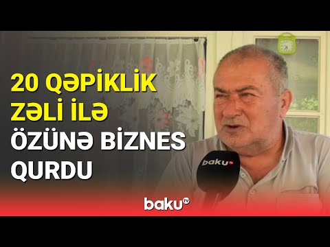Zəli təsərrüfatı ilə öz biznesini quran 72 yaşlı Oğuz sakini