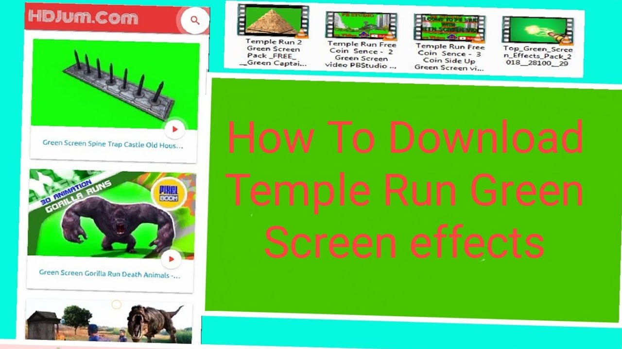 How To Download Temple Run Green Screen effects | By Technique shoot ...