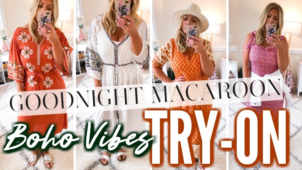 Goodnight Macaroon TRY-ON | Boho Vibes - YouTube