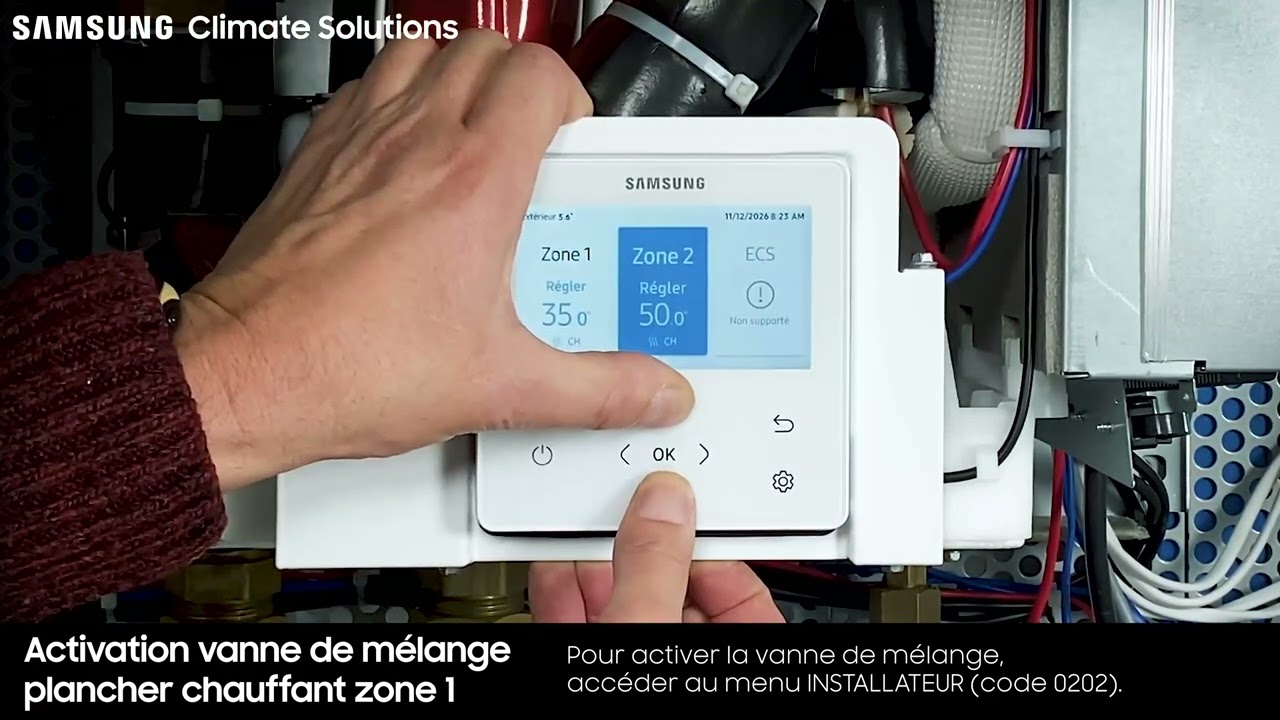 SAMSUNG EHS Bibloc Activation et paramétrage kit 2 zones - YouTube