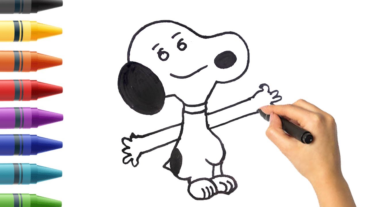 How to Draw Snoopy - Snoopy Drawing - YouTube