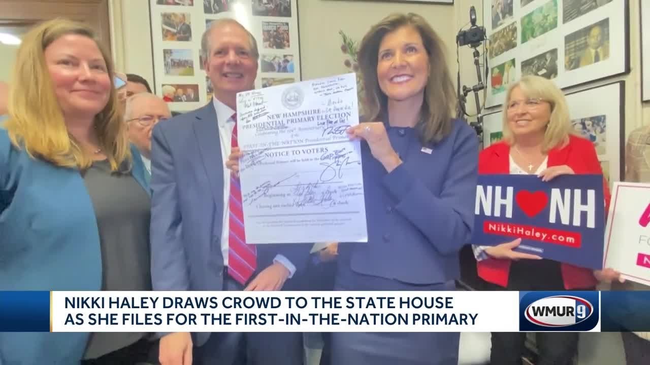Nikki Haley files to run in New Hampshire primary - YouTube