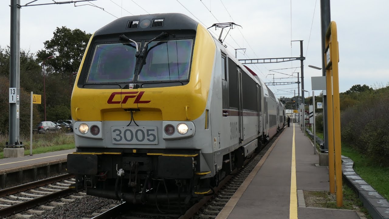 Luxembourg: CFL Class 3000 electric locomotives working passenger ...