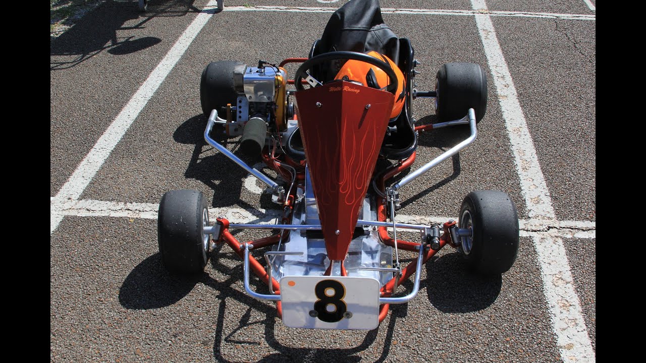 1975 Invader Pro Vintage Kart powered by a West Bend 820 - YouTube