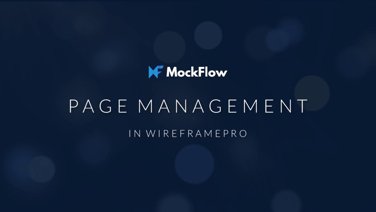 Page Management in MockFlow WireframePro - YouTube