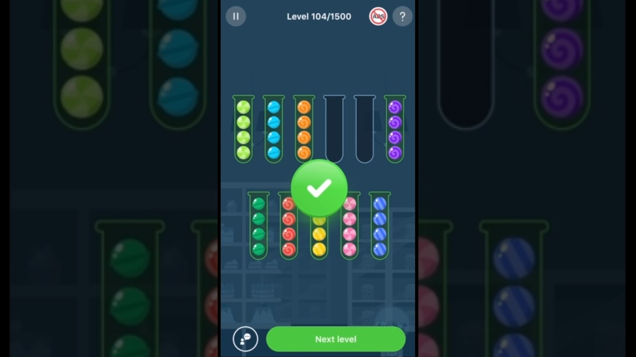 Impulse Candy Sort Level 104 - YouTube
