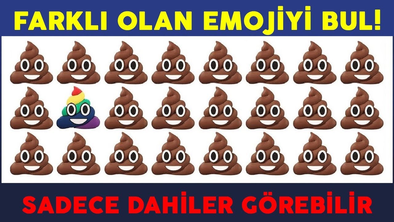 SADECE 10 SANİYEDE FARKLI EMOJİ'Yİ KİMLER BULABİLİR - ARAMIZDAKİ ...