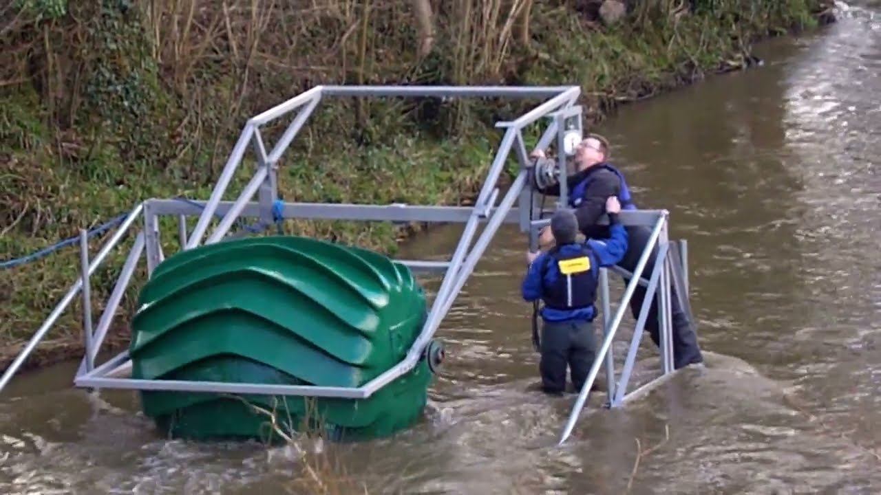 Hydro Electric Barrel River Test - YouTube
