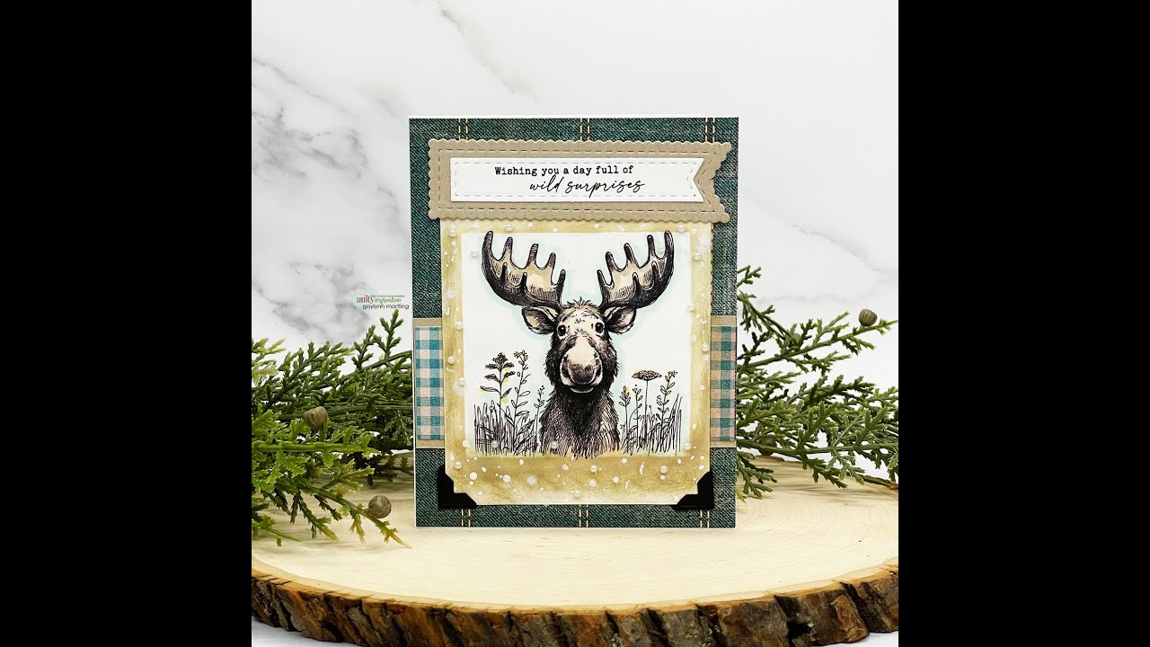 Moose Card Stencil Frame sw - YouTube