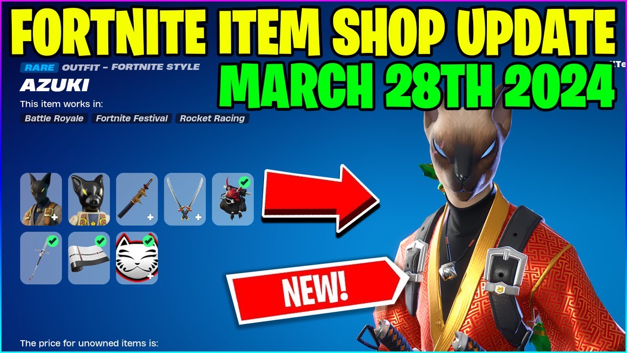 *NEW* AZUKI EDIT STYLE! Fortnite Item Shop [March 28th, 2024] (Fortnite ...