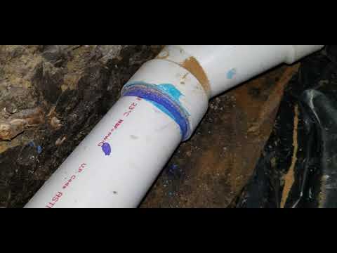 Pvc Sewer pipe repair under slab in tunnel - YouTube