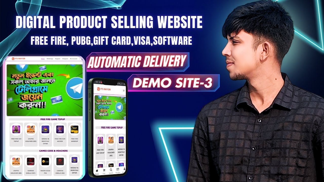 তৈরি করুন (Auto TopUp Website) | FreeFire,Pubg,UC & Digital Products ...