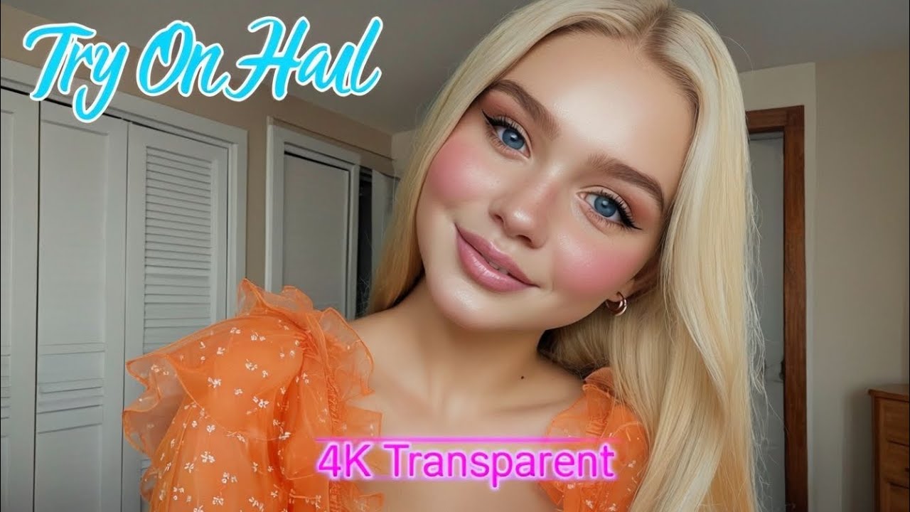 {4k} Try-On Haul See Everything | Transparent Dress, Lingerie & Bikini ...