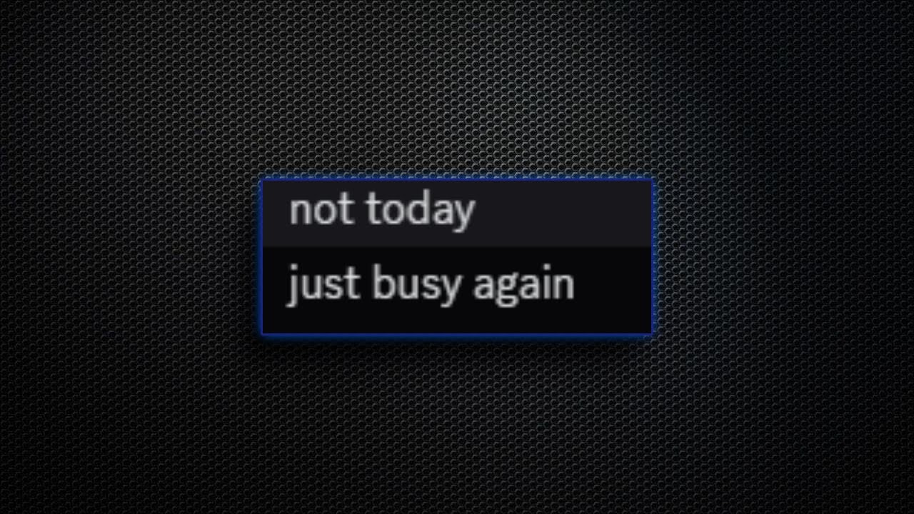 Not right now - YouTube