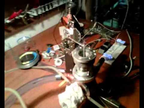traveling wave thermoacoustic engine 42 leds - YouTube