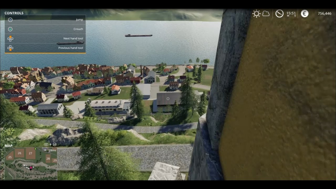 Climbing to the top of the Felsbrunn castle | Farming Simulator 19 ...