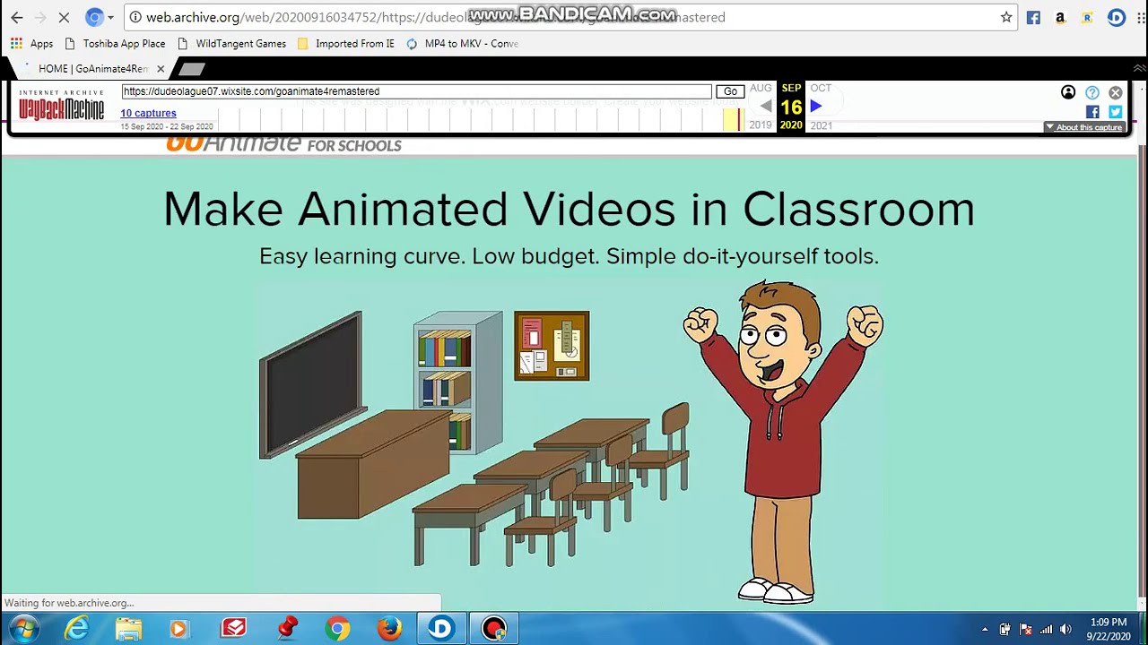 GoAnimate for Schools Remastered available on Wayback Machine! - YouTube