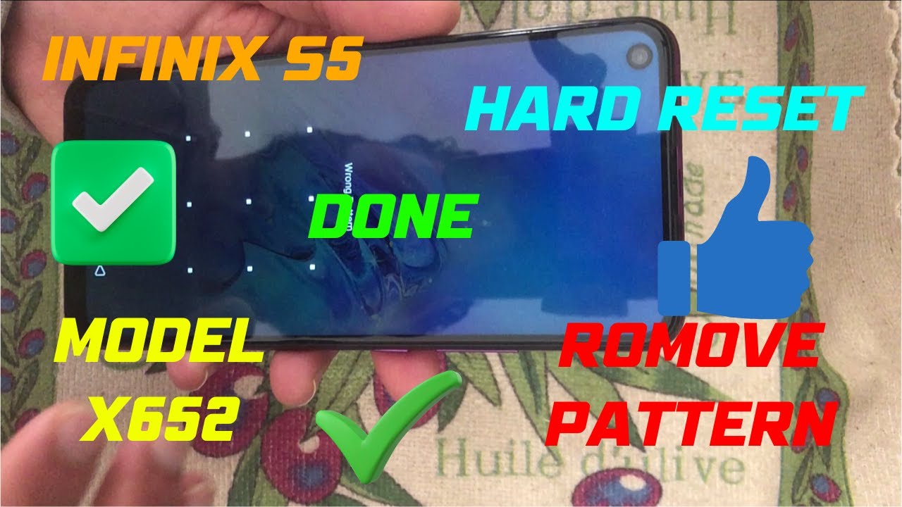 REMOVE PATTERN INFINIX X652 HARD RESET DONE - YouTube