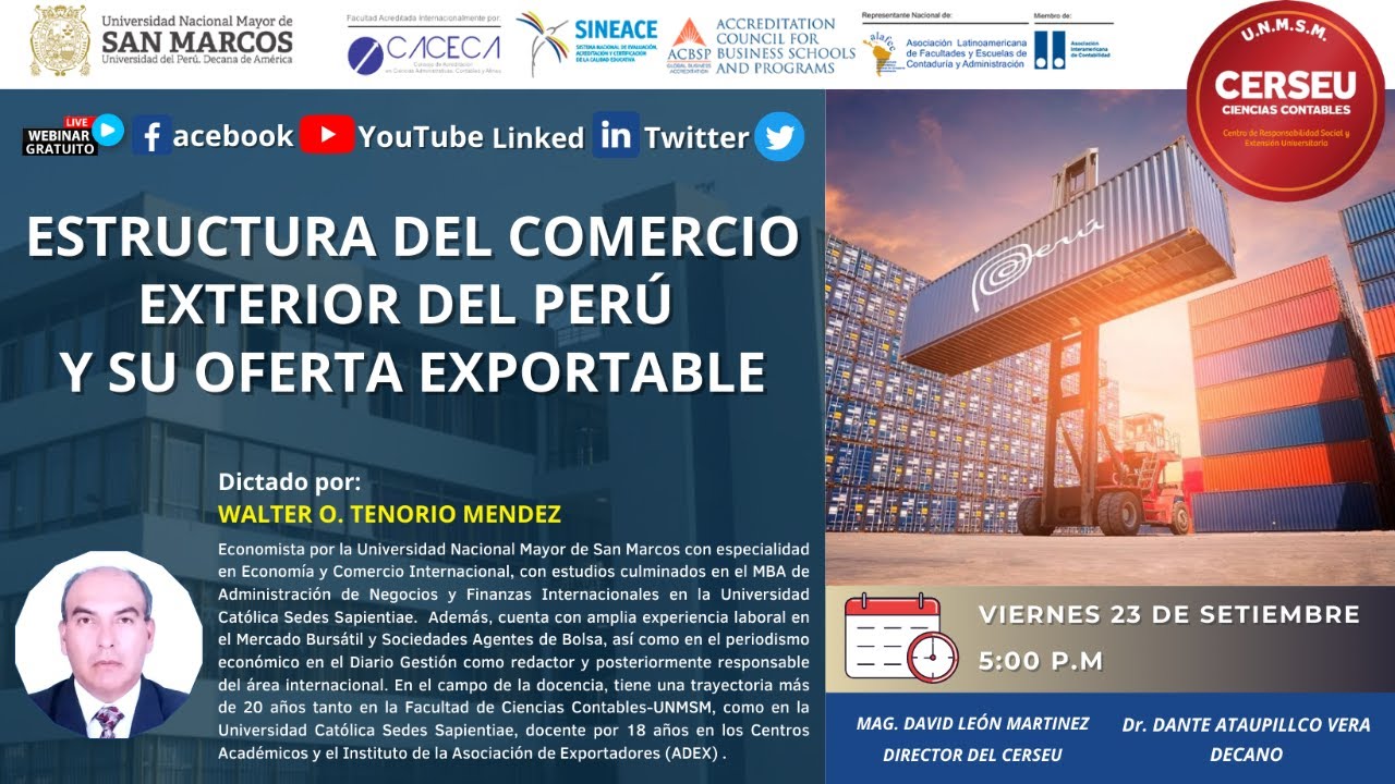 Estructura del comercio exterior del Perú y su oferta exportable - YouTube