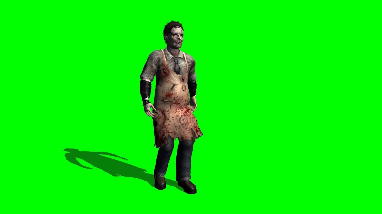 Zombie walk - front view - green screen - free use - YouTube