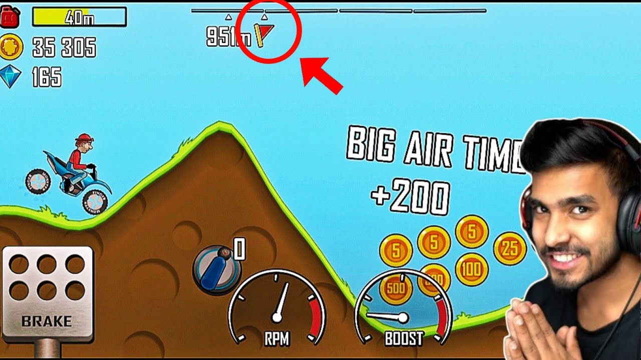 TECNO GAMERZ ⚡HILL CLIMB RACING GAME 🎮 FIRST TIME REACH 1000 M 🦸 # ...