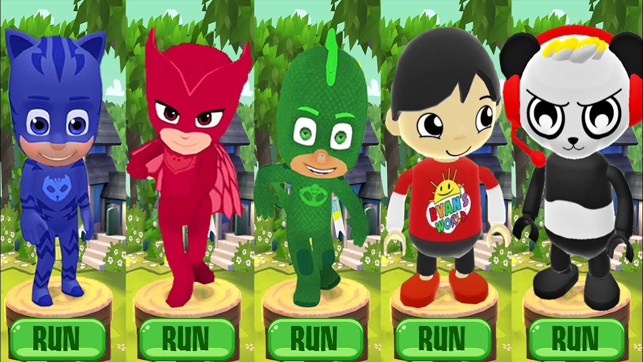 Tag with Ryan vs Tag with Pj Masks All Characters Run Gameplay - YouTube