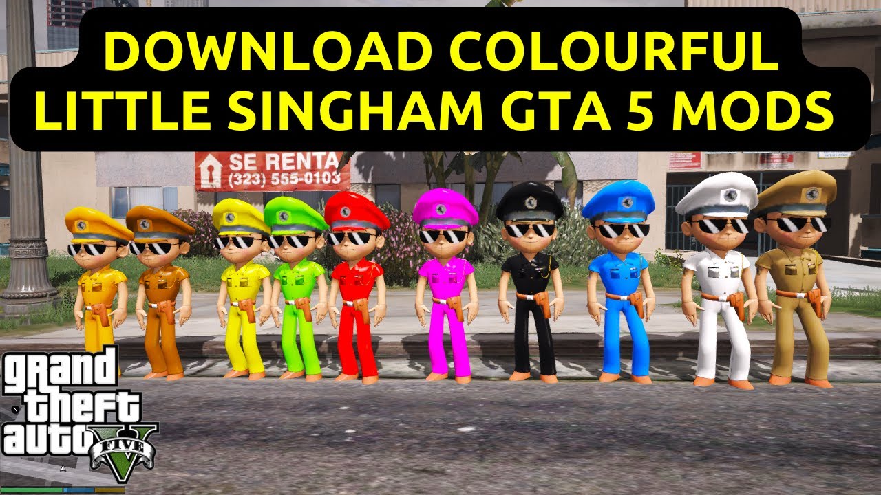 DOWNLOAD Colourful Little Singham GTA 5 Mods | HOW TO INSTALL Little ...