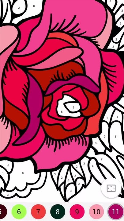 Color by Number. Roses - YouTube