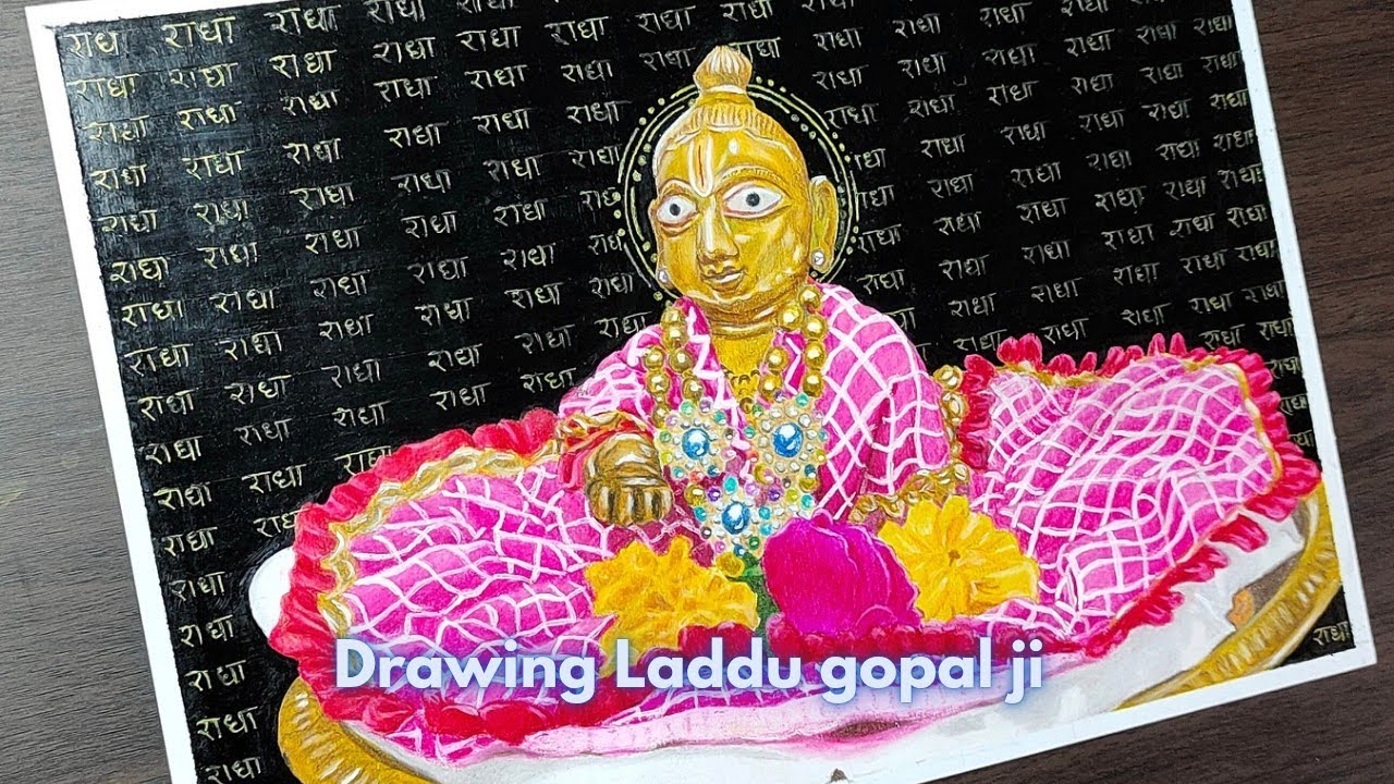 How to Draw Shri Laddu Gopal ji 😇 Drawing Shree Krishna ji #laddugopal ...