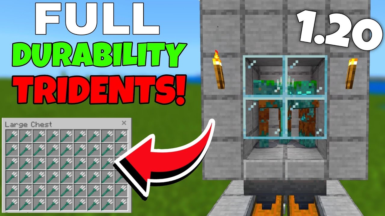 The Most Efficient Trident Farm Tutorial for Minecraft Bedrock/Java Edition! - YouTube