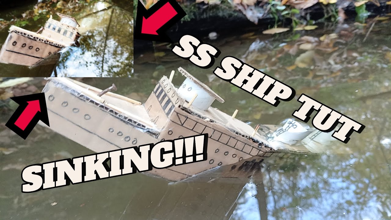 Cardbord ship sinking! SS cardbord tut - YouTube