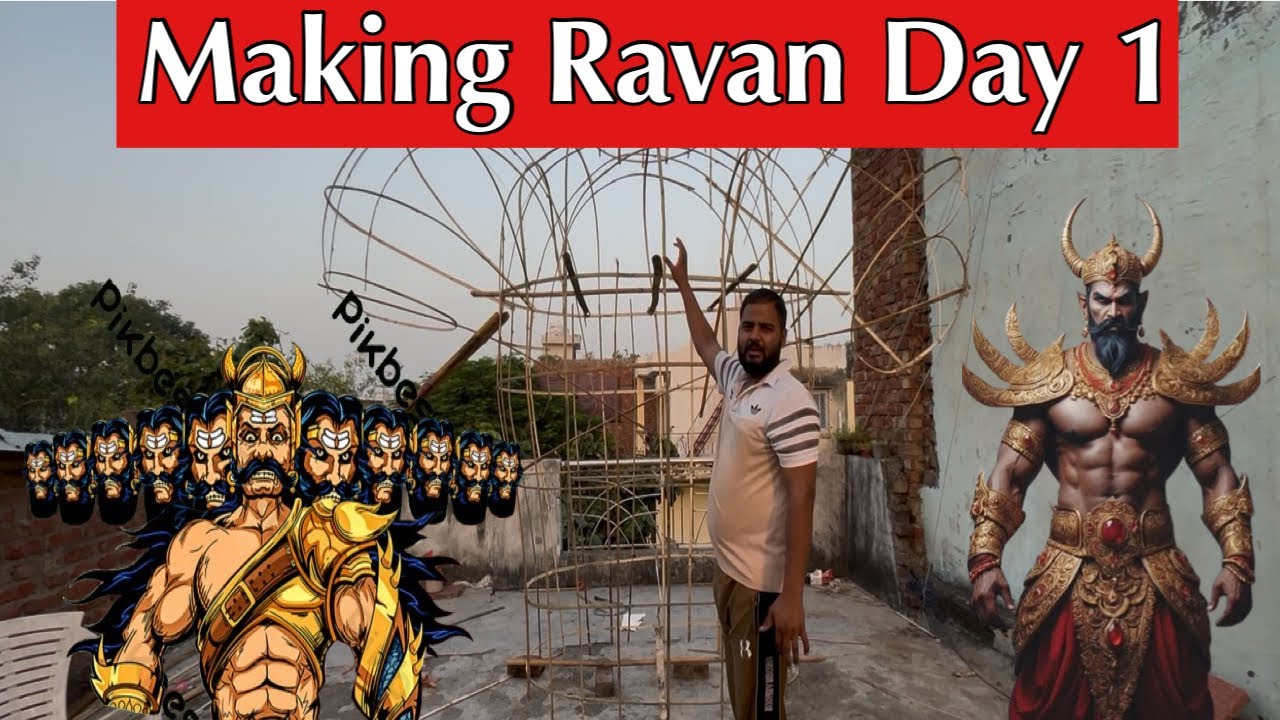 Ravan Making Day 1st #ravan || #shots #dance #viral #reels - YouTube