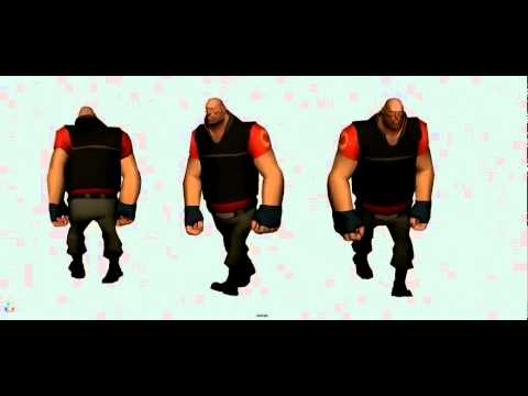 Heavy walk cycle - YouTube