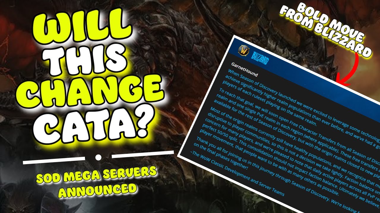 OFFFICIAL Mega Servers Announced - Will they come to Cataclysm? - YouTube