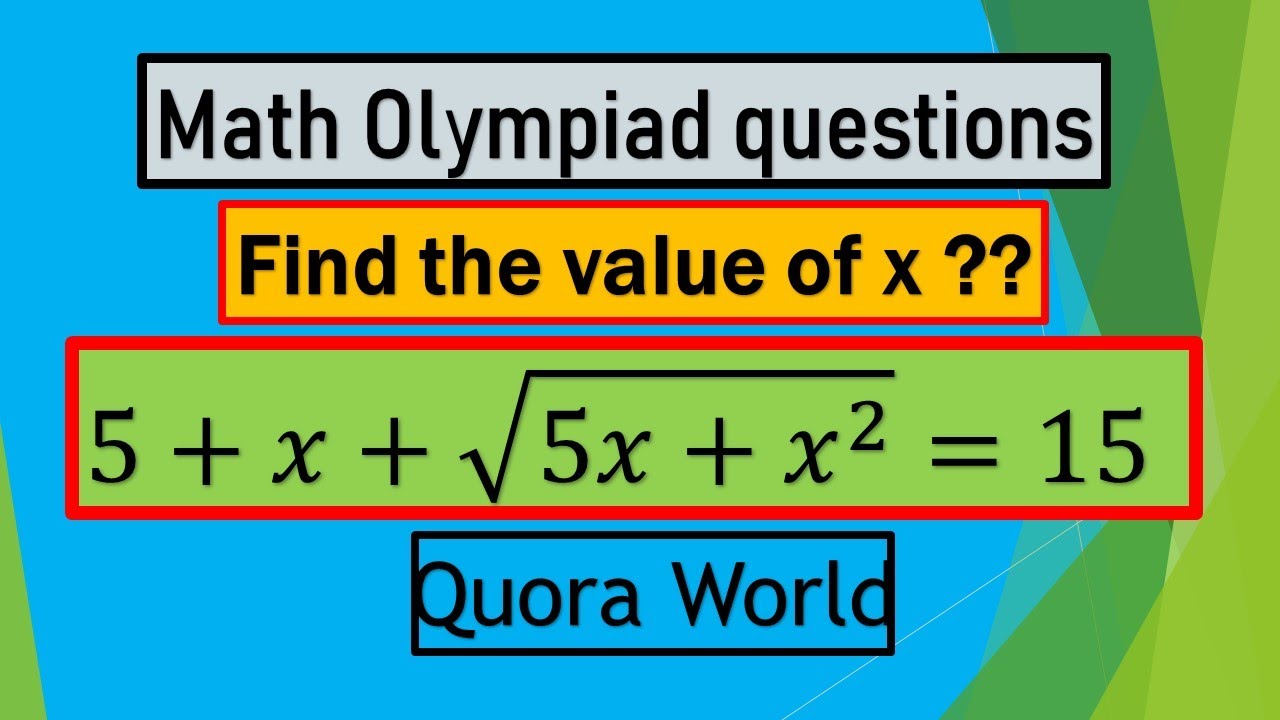 Math olympiad questions || viral math problems - YouTube