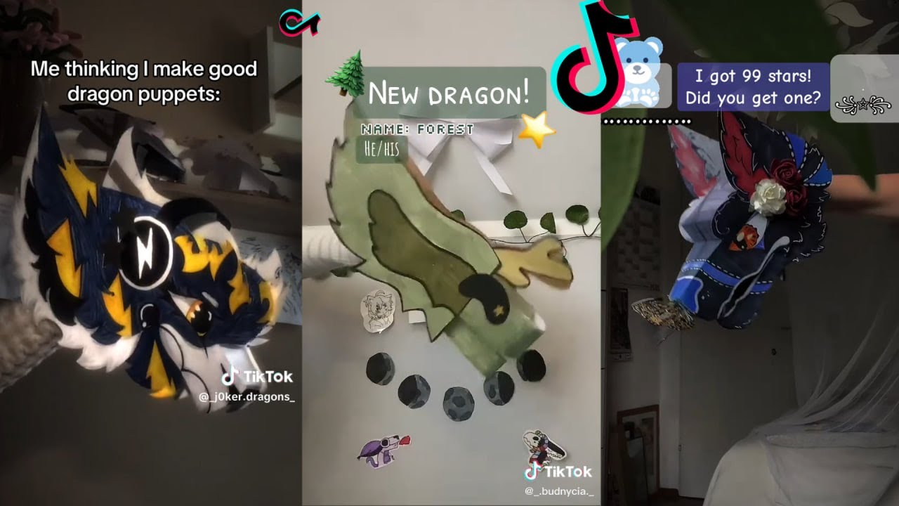 Dragon Puppet Crafts - Paper Dragon TikTok Compilation #522 - YouTube