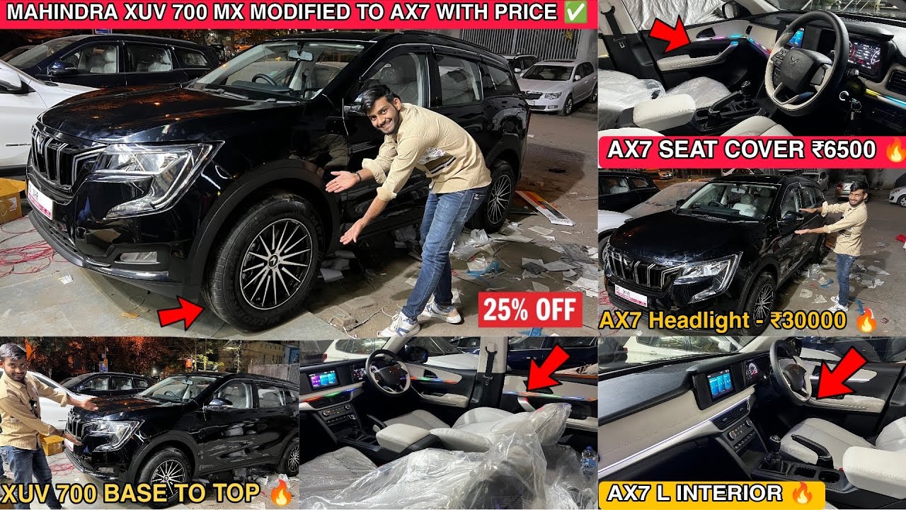 Xuv 700 MX Modified to AX7 🔥 Xuv 700 Genuine Accessiories 🔥 Xuv 700 ...