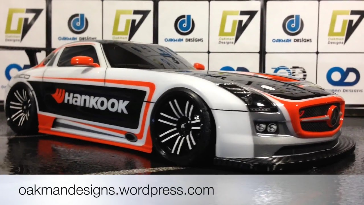 Custom Tamiya Mercades Benz SLS AMG GT3 By Oakman Designs - YouTube