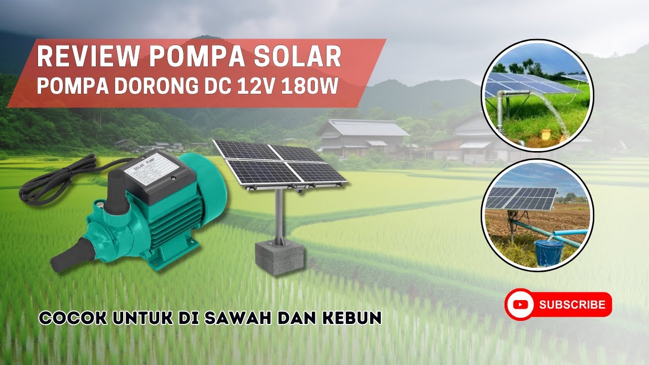 Review dan Testing Pompa Solar Panel DC 12v 180 Watt STEC Pakai ...