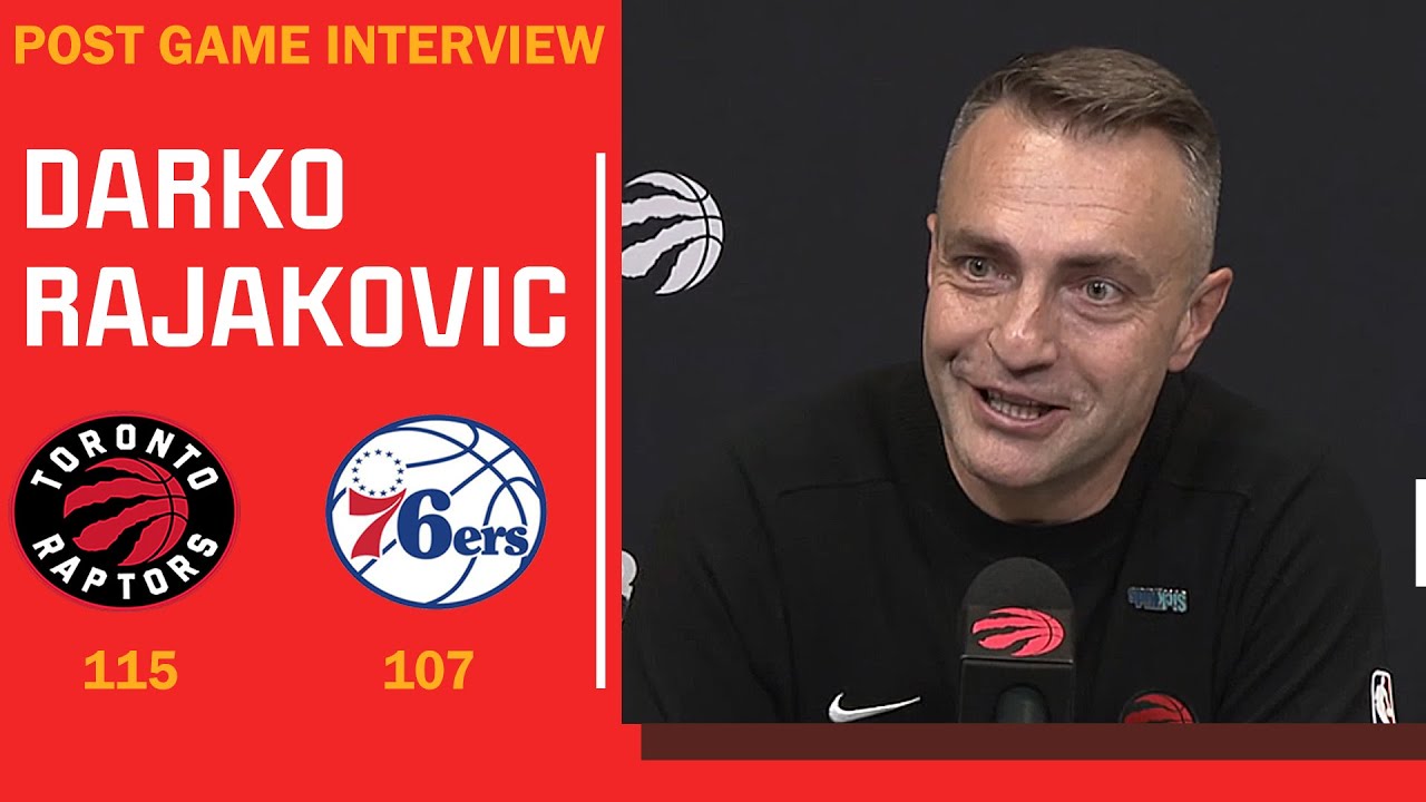 Darko Rajakovic Postgame Interview - Raptors vs 76ers | 2024-25 NBA ...