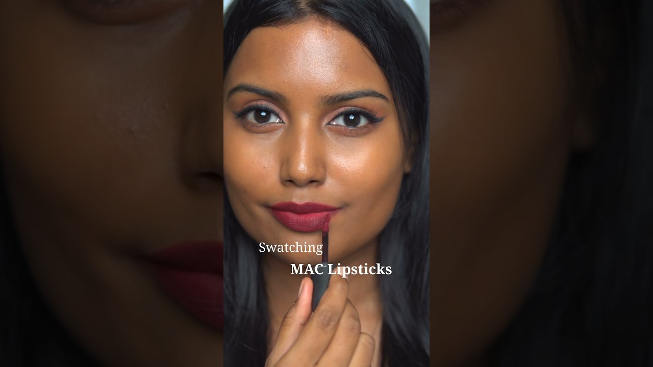 Mac lipstick swatches on Nc44.5 - YouTube