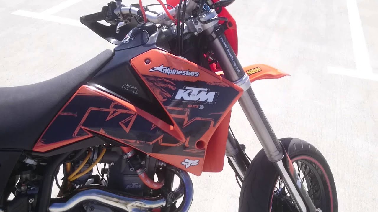 Ktm 625 smc supermoto LC4 - YouTube