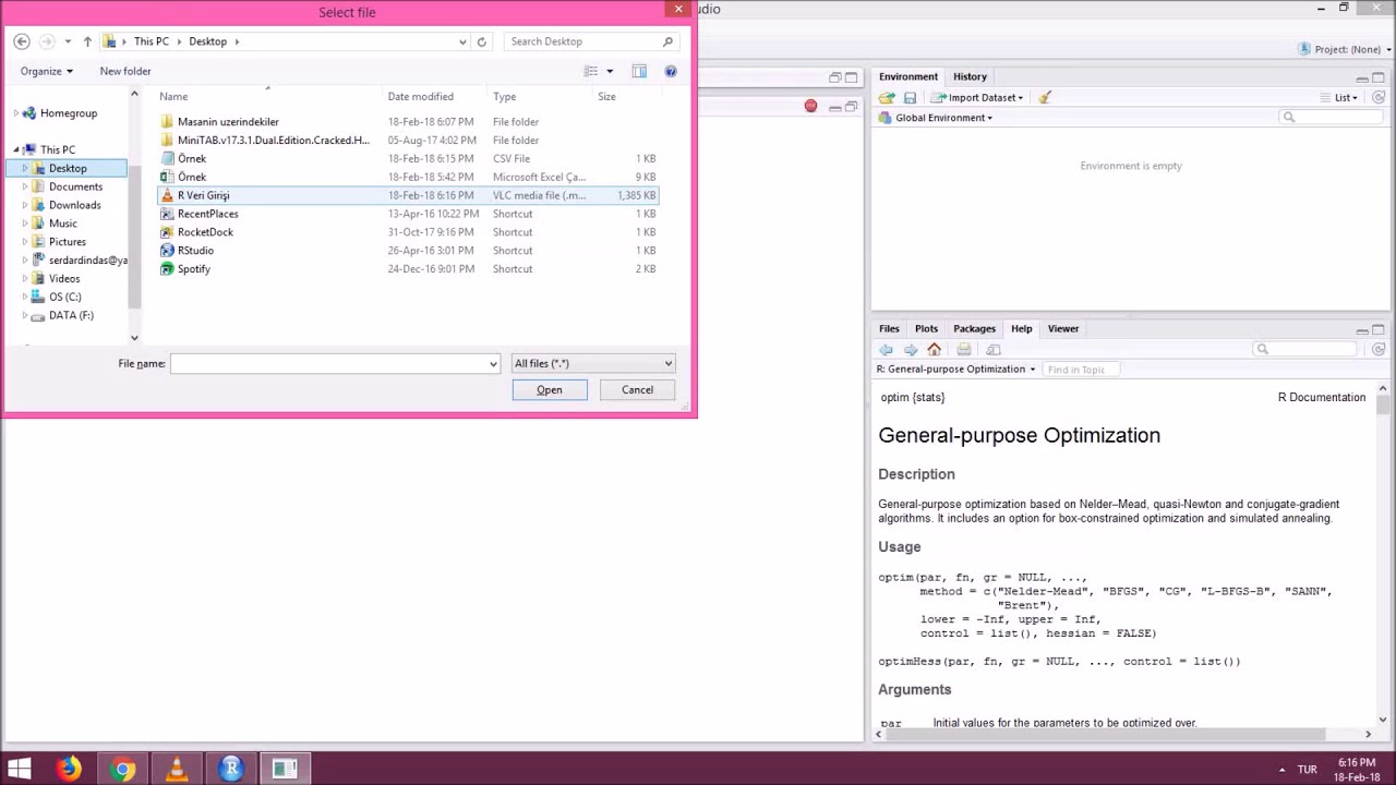 R Veri Girişi (R Data Entry) - YouTube