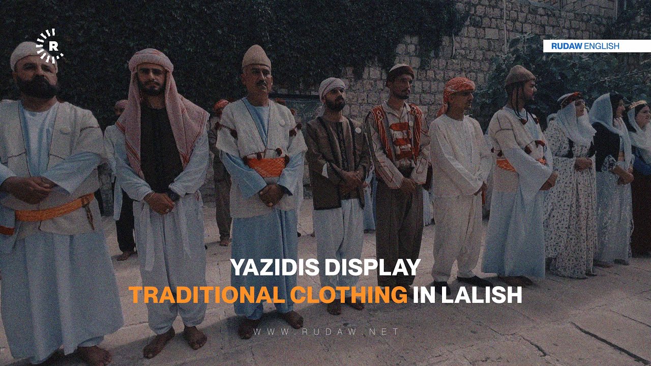 Yazidis display traditional clothing in Lalish - YouTube