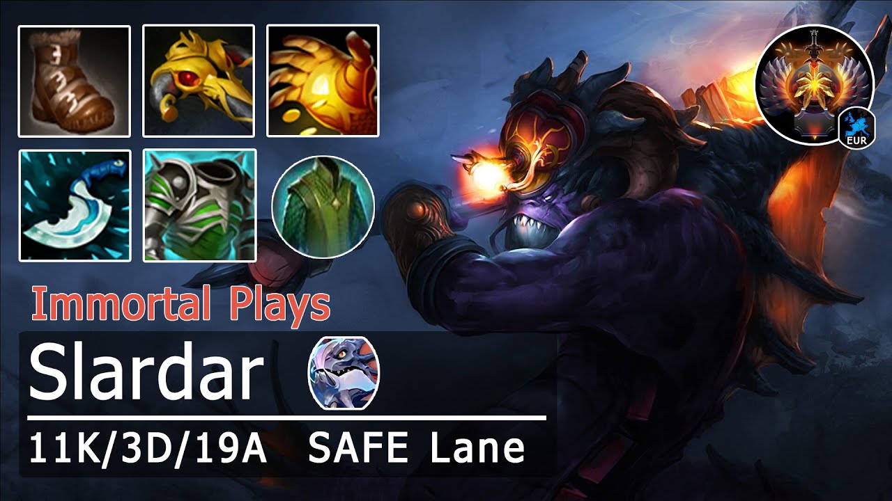 Slardar Safe Lane | How to Play Carry Slardar | Dota 2 Immortal ...
