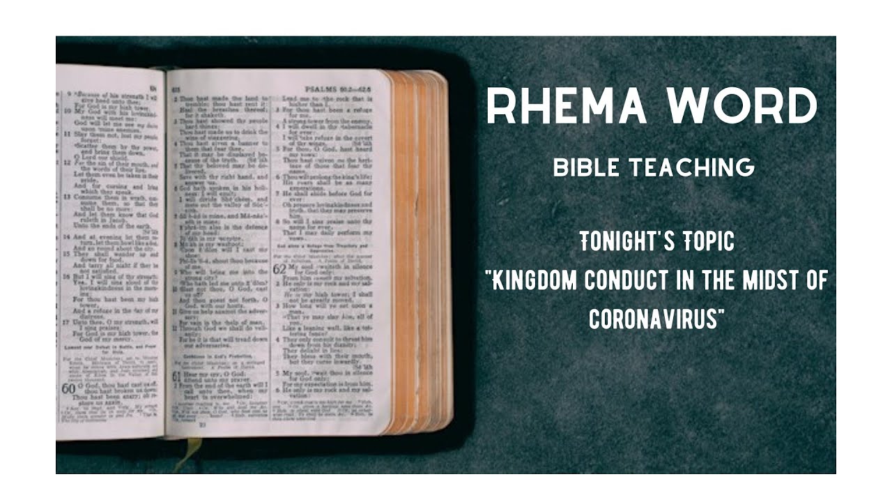 Rhema Word Series: Kingdom Conduct In The Midst of Coronavirus - YouTube